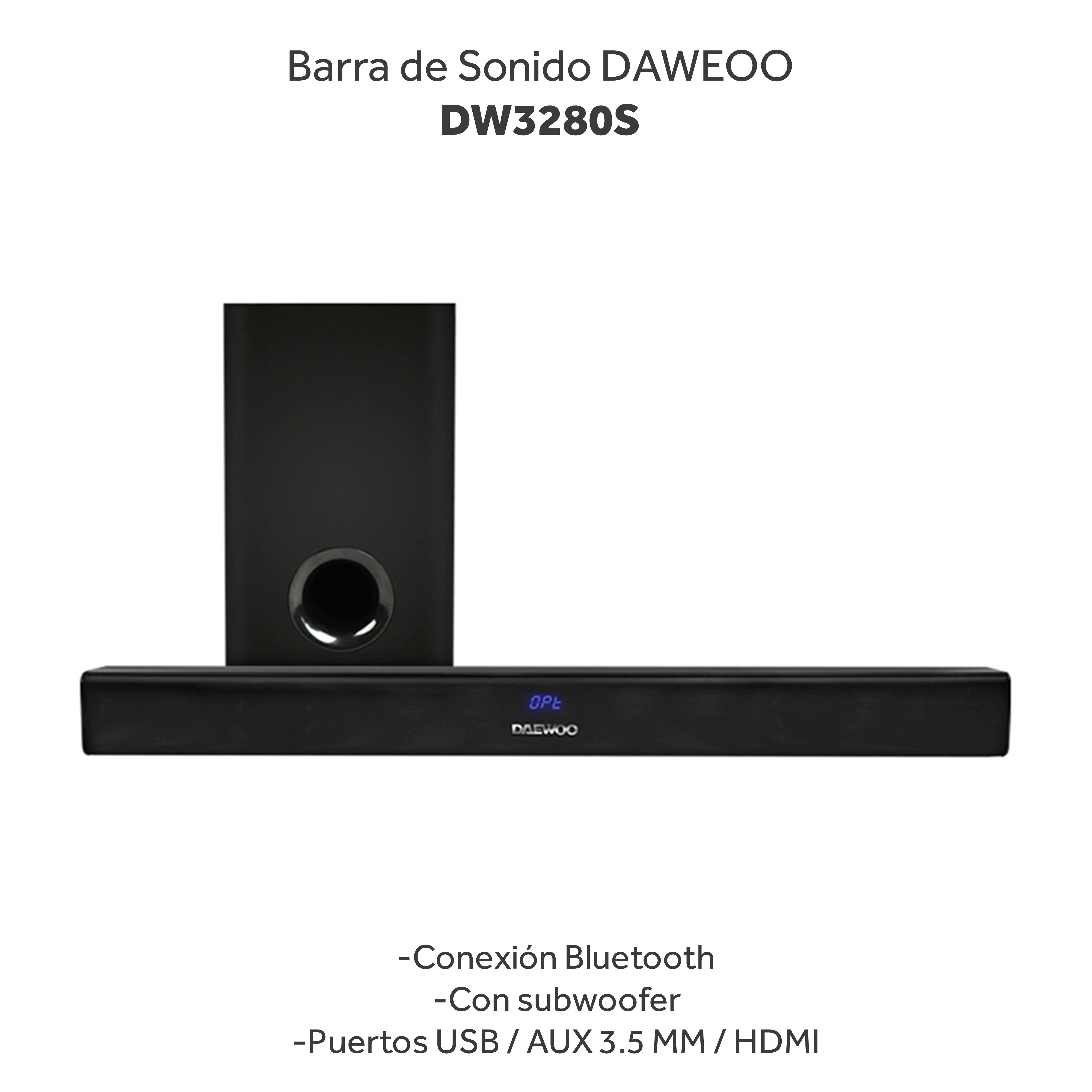 Barra De Sonido Daewoo Bluetooth Recargable DW-3280 - Selectsound.com.mx