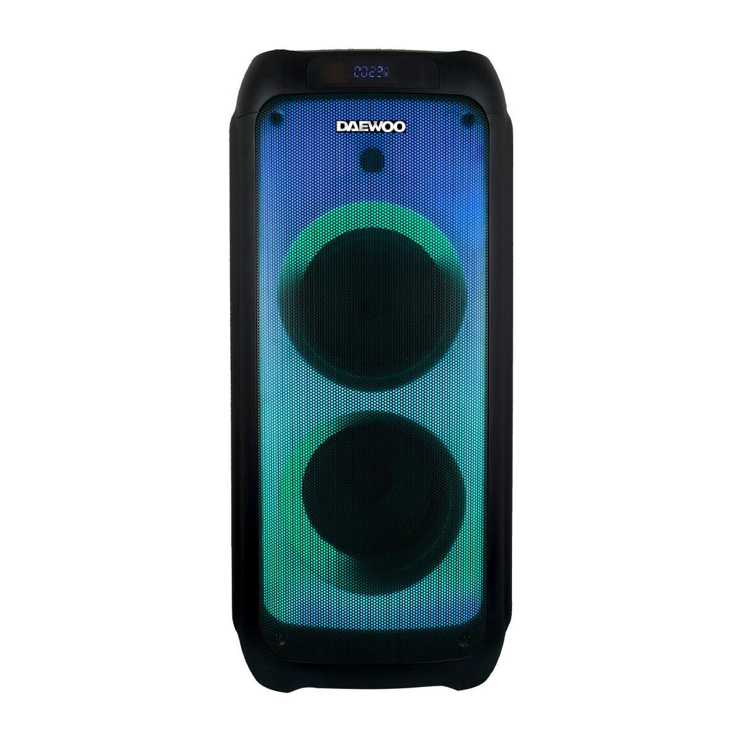 Bocina recargable bluetooth 2x8" Daewoo PARTY DW-2000 - Selectsound.com.mx